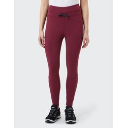 Thermoleggings Hot Sportswear, Damen, Gr. 46, N-Gr, rot (schwarz wine), Web, Obermaterial: 85% Polyamid, 15% Elasthan, unifarben, Hosen Thermoleggings