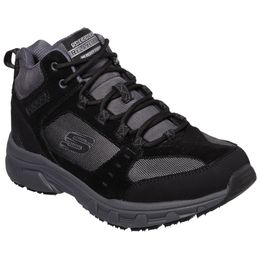 Schn&uuml;rboots Skechers "OAK CANYON IRONHIDE", Herren, Gr. 46, schwarz, Leder, Schuhe Schn&uuml;rboots, mit Memory Foam
