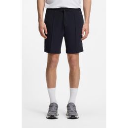 Shorts BOSS Green "Join Headlo", Damen, Gr. L, N-Gr, dunkelblau402, Piqu&eacute;, Obermaterial: 53% Baumwolle, 44% Polyester, 3% Elasthan, unifarben, regular fit kurz, Hosen Shorts, Piqu&eacute;-Qualit&auml;t mit Paspeln