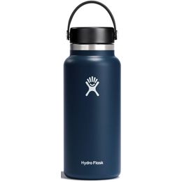 Trinkflasche Hydro Flask "32 OZ WIDE FLEX CAP", blau (dunkelblau), 946ml, Edelstahl, Kunststoff, Trinkflaschen, Trinkflasche, 946 ml