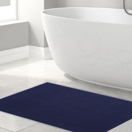 Badematte HAMMETEX "rutschfeste Badvorleger", blau (dunkelblau), H:7,5mm, Baumwolle, Badematten, Badematte, einfarbig, 100% Baumwolle, in 2 Gr&ouml;&szlig;en erh&auml;ltlich