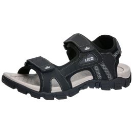Outdoorsandale Lico "Sandale Lealman V", Herren, Gr. 36, schwarz, Synthetik, Schuhe Outdoorsandale