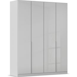Dreht&uuml;renschrank OTTO HOME "Kleiderschrank Kleiderschr&auml;nke Schrank Garderobe AGORDO mit Glasfront", grau (seidengrau, glas seidengrau), B:181cm H:229cm T:54cm, Holzwerkstoff, Schr&auml;nke, Dreht&uuml;renschrank, durchdachte Innenausstattung, in 8 Breiten und 2 H&ouml;hen MADE IN GERMANY