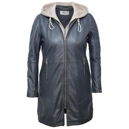 Lederjacke Maze "Ledermantel 42021316", Damen, Gr. 52, schwarz (navy), Obermaterial: 100% Lammleder LEL. Futter: 100% Baumwolle CO., Jacken Lederjacke