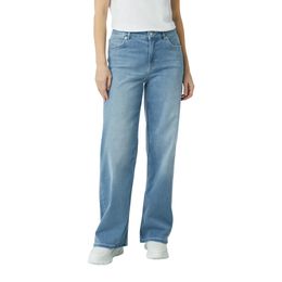 comma, Weite Jeans, Damen, Gr. 36, N-Gr, blau (mid blau used), Denim/Jeans, Obermaterial: 82% Baumwolle, 12% Lyocell, 5% Elastomultiester, 1% sonstige Fasern, COMMA CASUAL IDENTITY, relaxed fit lang, Jeans Weite Jeans, washed, relaxed fit, casual, Baumwollmix
