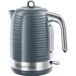 Russell Hobbs Wasserkocher "Inspire 24363-70", grau, B:23,5cm H:26,7cm T:15,8cm, Wasserkocher, hochwertige Hochglanz-Struktur, Schnellkochfunktion, Wasserkocher