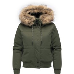 Winterjacke Ragwear "Winterjacke Deluxia YOUMODO", Damen, Gr. S, gr&uuml;n (schwarz olive), Obermaterial: 100% Polyester PES. Obermaterial: Futter: 100% Polyester PES. 100% Polyester PES., Jacken Winterjacke