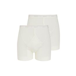 Boxershorts Jockey "Boxershort Classic Cotton Rib Y-Front Midway Brief 2P 2er Pack", Herren, Gr. XL, wei&szlig;, Obermaterial: 100% Baumwolle CO., Unterhosen Boxershorts