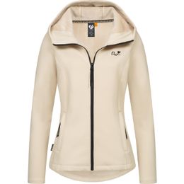 Kapuzensweatjacke Ragwear "Sweatjacke Lyshka", Damen, Gr. XL, beige (ecru), Obermaterial: 95% Polyester PES. 5% Elasthan EL. Futter: 95% Polyester PES. 5% Elasthan EL., Sweatjacken Kapuzensweatjacke