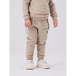 Sweathose name it "NMMVIMO SWE PANT BRU NOOS", Jungen, Gr. 98, N-Gr, pure cashmere, Sweatware, Obermaterial: 60% Baumwolle, 40% Polyester, unifarben, regular fit normal, Hosen Sweathose