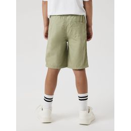 Shorts name it "NKMRYAN JOG L TWILL SHORTS 7001-TF NOOS", Jungen, Gr. 110, N-Gr, tea (blank), Web, Obermaterial: 100% Baumwolle, unifarben, relaxed fit knielang, Hosen Shorts