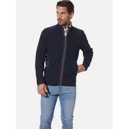 Strickjacke Babista "Strickjacke TOLIN", Herren, Gr. 4XL, blau (dunkelblau), Obermaterial: 100% Baumwolle CO., Strickjacken Strickjacke