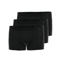 Retro Boxer Ammann "3er Pack Retro Short Day Modern / Cotton & More", Herren, Gr. 9, schwarz, Satin, Obermaterial: 57% Modal CMD. 35% Baumwolle CO. 8% Elasthan EL., Unterhosen Retro Boxer