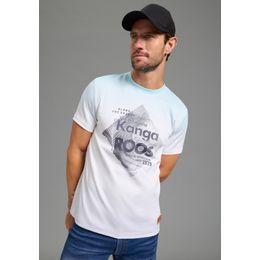 T-Shirt Kangaroos, Herren, Gr. S, aqua, Single Jersey, Obermaterial: 100% Baumwolle, schmal, Rundhals, angesetztes B&uuml;ndchen, Shirts T-Shirt, schmale Passform, Halbarm, angesetztes B&uuml;ndchen am &Auml;rmelabschluss