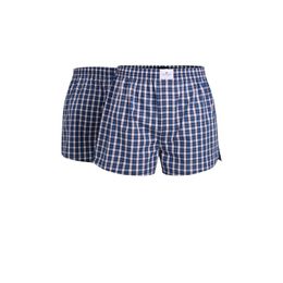 Webboxer Tom Tailor "Web-Boxershorts 2er Pack", Herren, Gr. S, blau, Obermaterial: 100% Baumwolle CO., Unterhosen Webboxer