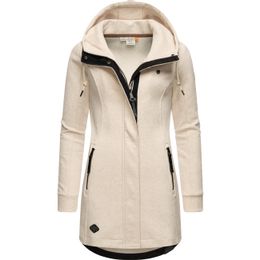 Sweatjacke Ragwear "Sweatjacke Letty Intl.", Damen, Gr. 3XL, beige (beige melange24), Obermaterial: 54% Polyester PES. 41% Baumwolle CO. 5% Viskose CV. Futter: 54% Polyester PES. 41% Baumwolle CO. 5% Viskose CV., Sweatjacken Sweatjacke