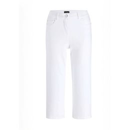 2-in-1-Hose GOLDNER "Bequeme Culotte in verk&uuml;rzter L&auml;nge", Damen, Gr. 38, N-Gr, wei&szlig;, Obermaterial: 97% Baumwolle CO. 3% Elasthan EL., Hosen 2-in-1-Hose