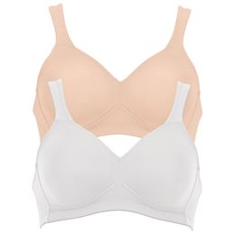B&uuml;gelloser BH Anita "BH ohne B&uuml;gel Twin", Damen, Gr. 85, Cup B, bunt (wei&szlig; desert), Obermaterial: 70% Polyamid PA. 30% Elasthan EL., BHs B&uuml;gelloser BH