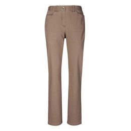 Regular-fit-Jeans GOLDNER "Klassische Jeansschlupfhose MARTHA", Damen, Gr. 52, N-Gr, beige, Obermaterial: 78% Baumwolle CO. 20% Polyester PES. 2% Elasthan EL., Jeans Regular-fit-Jeans