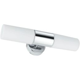 Paulmann LED Wandleuchte "Lenia", grau (chromfarben), 2, H: 8cm, 1 Stk., Leuchten, E14, Spiegelleuchte, LED Wandleuchte