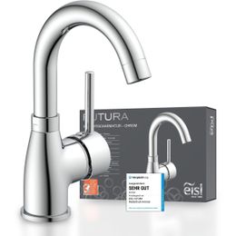 EISL&reg; Waschtischarmatur EISL "Futura", grau (chromfarben), B:10cm T:13,2cm, Kunststoff, Messing, Armaturen, Waschtischarmatur, Wasserhahn mit Energiesparfunktion Cold Start, Mischbatterie