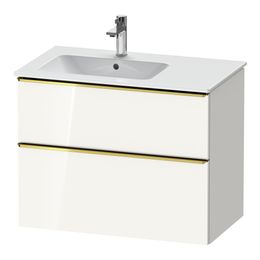 Duravit Waschtischunterschrank D-Neo 81x46,2cm, 1 Kast, B L, gol pol/wei&szlig; hgl (DE4366034220000)