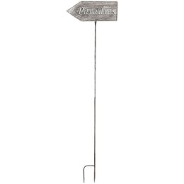 Gartenstecker AMBIENTE HAUS "Gartenstecker Paradise (H) 122cm", grau, B:32cm H:122cm, Metall, Gartenstecker, Gartenstecker