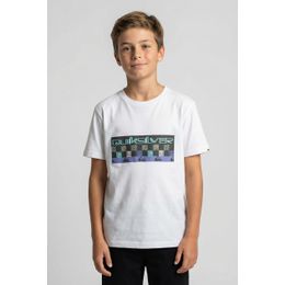 T-Shirt Quiksilver "NEXT GEN SHORT SLEEVE", Jungen, Gr. 16 (170/176), wei&szlig;, Obermaterial: 100% Baumwolle, Shirts T-Shirt