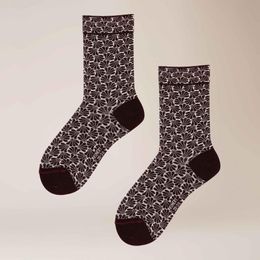 Socken Kunert "Socke Ornamental Citynight", Damen, Gr. 39-42, lila (night, lila 1537), Obermaterial: 87% Baumwolle CO. 10% Polyamid PA. 3% Elasthan EL., Socken Socken