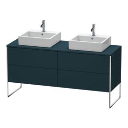 Duravit Waschtischunterschrank XSquare 160x54,8x77,8cm, 4 AZ, st, blau s-matt (XS4927B9898)