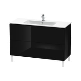 Duravit Waschtischunterschrank L-Cube 122x48,1cm, sw hgl, 2 Ausz&uuml;ge, stehend (LC662804040)