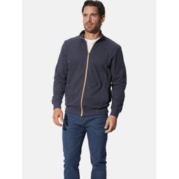 Sweatjacke Babista "Sweatjacke ULVIN", Herren, Gr. L, blau (dunkelblau), Obermaterial: 60% Baumwolle CO. 40% Polyester COOLMAX PES(Coolmax)., Sweatjacken Sweatjacke