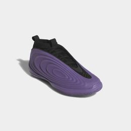 Basketballschuh adidas Performance "HARDEN VOLUME 10", Gr. 43, tech lila, core schwarz, lucid lemon, Textil, Schuhe Basketballschuh