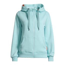 Sweatjacke SALZHAUT "Sweatjacke S&Ouml;&Ouml;TE", Damen, Gr. S, blau (aqua), Obermaterial: 55% Baumwolle CO. 45% Polyester PES., Sweatjacken Sweatjacke