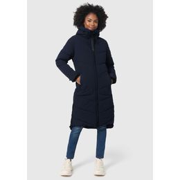 Winterjacke Marikoo "Marikoo Benikoo Damen lange Winterjacke B949", Damen, Gr. XS, blau (navy), Obermaterial: 92% Nylon NY. 8% Elasthan EL., Jacken Winterjacke