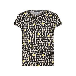 Print-Shirt Betty Barclay "Printshirt mit Wasserfallausschnitt", Damen, Gr. 40, beige (beige, schwarz), Obermaterial: 94% Polyester PES. 6% Elasthan EL., Shirts Print-Shirt