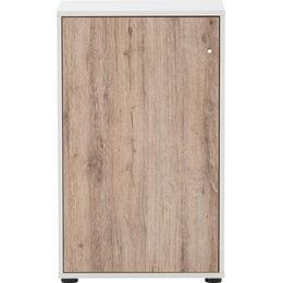 Aktenschrank Schildmeyer "Serie 400", braun (wei&szlig;, wildeichefarben), B:50,9cm H:83,3cm T:41cm, FSC-zertifizierter Holzwerkstoff, Schr&auml;nke, Aktenschrank