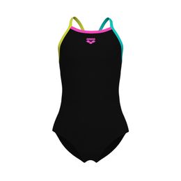 Badeanzug arena "GIRL'S arena SWIMSUIT LIGHT DROP SOLID f&uuml;r M&auml;dchen", M&auml;dchen, Gr. 110, N-Gr, schwarz (schwarz, soft g), Obermaterial: 82% Polyester, 18% Elasthan. Futter: 100% Polyester, Badeanz&uuml;ge Badeanzug
