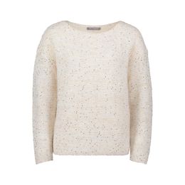 BETTY & CO Strickpullover BETTY & CO "Strickpullover mit Pailletten", Damen, Gr. 46, beige, Obermaterial: 72% Polyester PES. 25% Polyacryl PAN. 2% Wolle mw. 1% Elasthan EL., Pullover Strickpullover