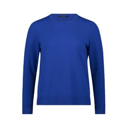 Rundhalspullover Betty Barclay "Basic-Strickpullover mit Rundhalsausschnitt", Damen, Gr. 40, blau (adria), Obermaterial: 55% Viskose CV. 30% Polyester PES. 15% Polyamid PA., Pullover Rundhalspullover
