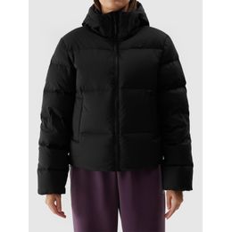 Daunenjacke 4F, Damen, Gr. XL (44), schwarz, Steppware, Obermaterial: 100% Polyester. Futter: 100% Polyester. Wattierung: 90% Daunen, 10% Federn, unifarben, hoch geschlossener Ausschnitt, eingesetzt,weit eingefasste Kante, Jacken Daunenjacke, Wasserdicht,Winterjacke Damen
