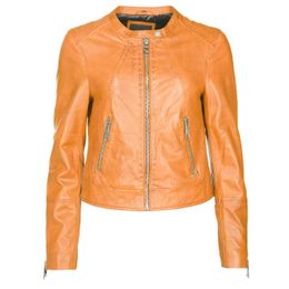 Bikerjacke Maze "Lederjacke 183Grenada", Damen, Gr. XL, braun (cognac), Obermaterial: 100% Lammleder LEL. Futter: 100% Polyester PES., Jacken Bikerjacke