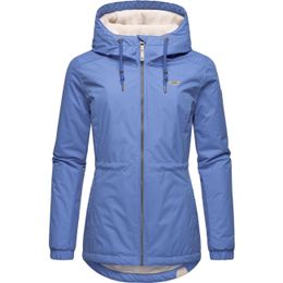 Winterjacke Ragwear "Winterjacke Dankka Warm", Damen, Gr. M, blau, Obermaterial: 100% Polyester PES. Obermaterial: Futter: 100% Polyester PES. 100% Polyester PES., Jacken Winterjacke