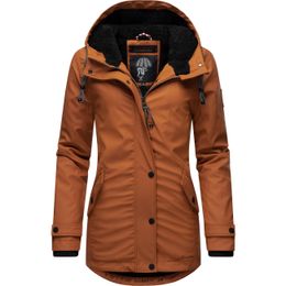 Regenjacke Navahoo "Regenjacke Lindraa", Damen, Gr. XS, braun (rusty cinnamon), Obermaterial: 60% PVC PVC. 30% Polyester PES. 10% Polyurethan PU. Obermaterial: Futter: 100% Polyester PES. 100% Polyester PES., Jacken Regenjacke