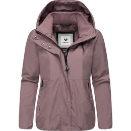 Outdoorjacke Ragwear "Outdoorjacke Sunniva Light", Damen, Gr. L, rosa (mauve), Obermaterial: 100% Polyester PES. Obermaterial: Futter: 100% Polyester PES., l&auml;ssig geschnitten, hoch geschlossener Ausschnitt, &Auml;rmel ohne &Auml;rmelschlitz elastischer Bund, Jacken Outdoorjacke, Wasserdichte und atmungsaktive Damen &Uuml;bergangsjacke