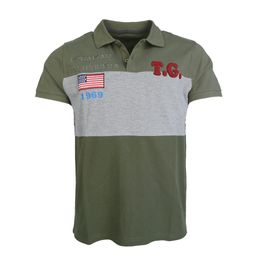 T-Shirt Top Gun "Polo TG20201019", Herren, Gr. S, gr&uuml;n (olive), Obermaterial: 100% Baumwolle CO., Shirts T-Shirt