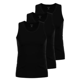 Achselhemd Ammann "3er Pack Athletic Shirt Day Modern / Micro Modal", Herren, Gr. M, N-Gr, schwarz, Obermaterial: 93% Modal CMD. 7% Elasthan EL., Unterhemden Achselhemd