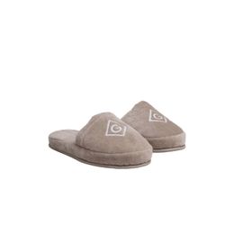 Hausschuh Gant "Hausschuhe", Damen, Gr. 42-43, beige, Obermaterial: 100% Baumwolle CO. Futter: 100% Baumwolle CO. 100% Baumwolle CO., Schuhe Hausschuh