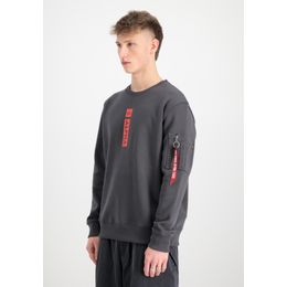 Sweater Alpha Industries "Alpha PP Sweatshirt", Damen, Gr. XXL, grau (vintage grau), Obermaterial: 80% Baumwolle, 20% Polyester, regular fit, Sweatshirts Sweater