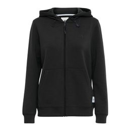 Sweatjacke North Bend "Sweatjacke NBTara", Damen, Gr. 36, schwarz, Obermaterial: 78% Polyester PES. 17% Viskose CV. 5% Elasthan EL., Sweatjacken Sweatjacke